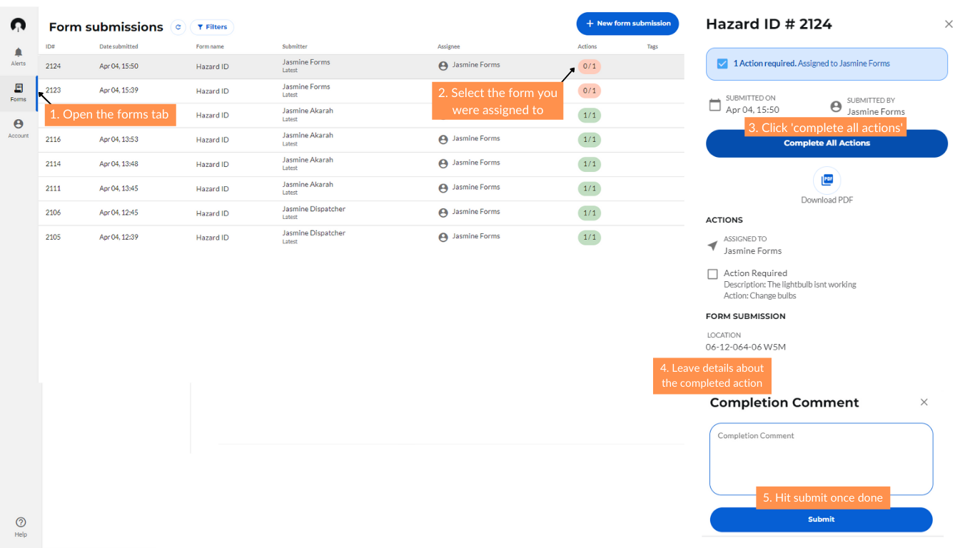 How to Complete Form Actions on Web