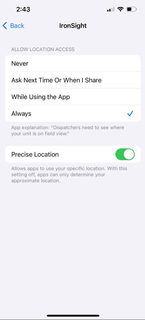 How to set up "Precise Location" on your mobile device